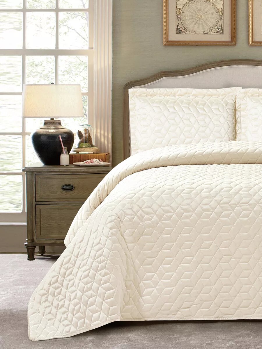 Покрывало на кровать 240х260 стеганое Rombi