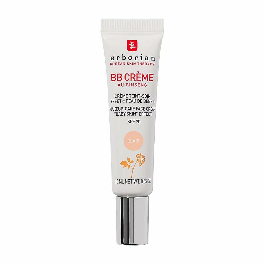 Erborian крем для лица c эффектом "кожи младенца" BB Creme Au Ginseng, 15 мл, Clair