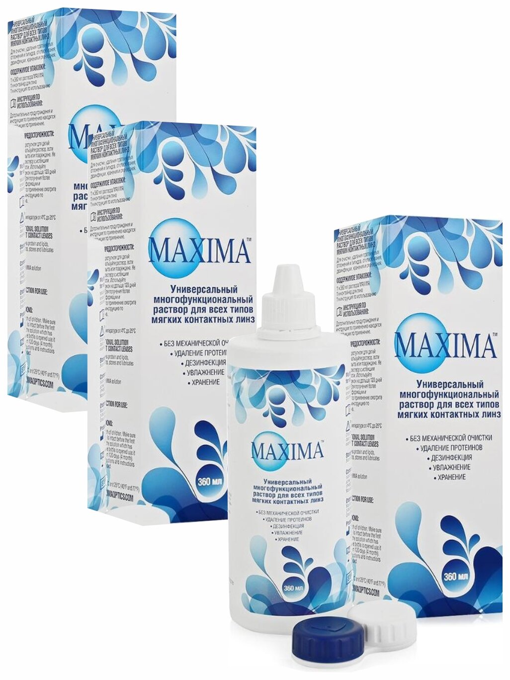 Раствор для линз Максима 360 ML 3 шт