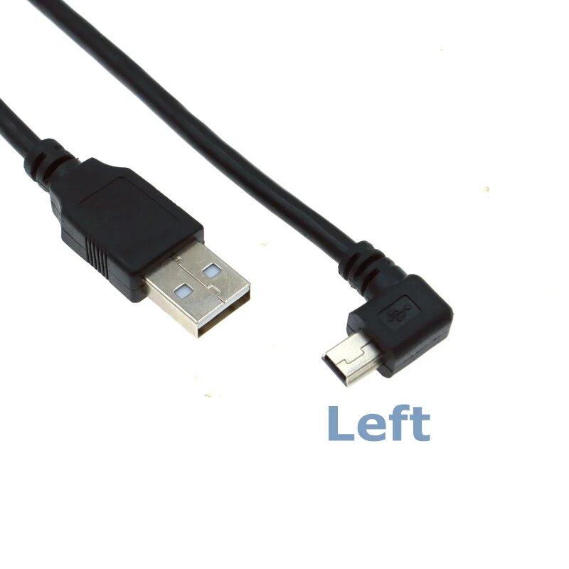 CableCC 90-градусный кабель-переходник Mini USB на USB 0.3m, Left