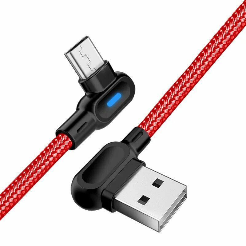 OLAF Кабель Micro USB 1 м 2 м Шнур для быстрой зарядки и синхронизации данных 90-градусный USB-кабель для зарядки для Samsung Xiaomi Huawei Mobileie Телефонный кабель 2 м, micro-usb cable