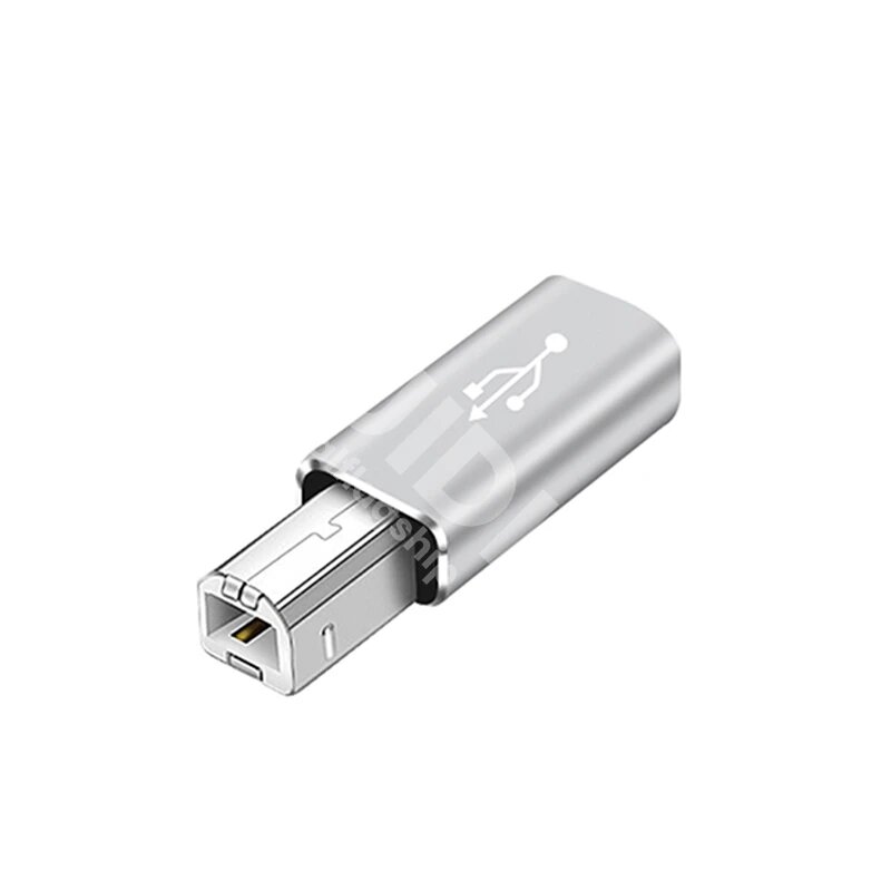 USB 2.0 Адаптер Type C - Type B Grey Straight