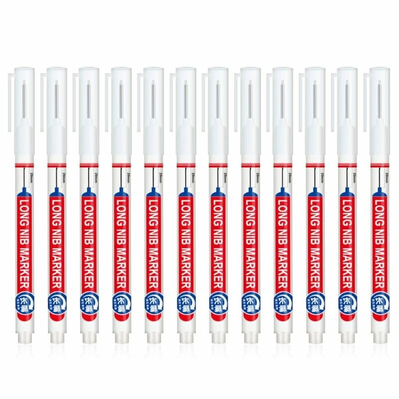 1 коробка из 12 быстросохнущих масляных фломастеров с длинным горлышком-белый