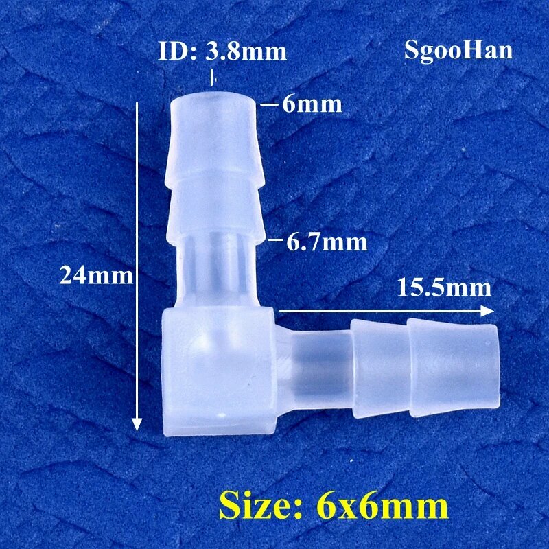 SgooHan Полипропиленовые коленчатые фитинги для шланга 4-20 мм Синий, 6x6mm, 50 Pieces