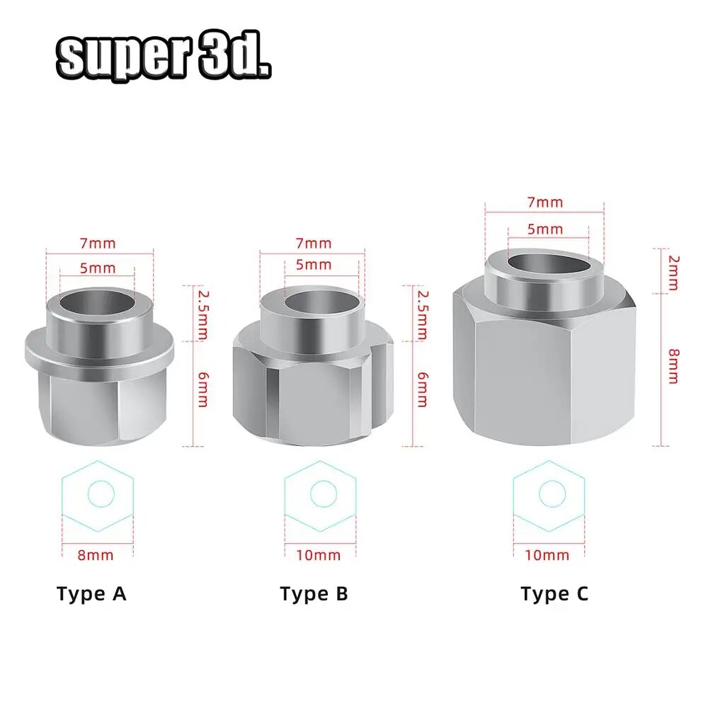 Комплект колес IdeaFormer для 3D-принтера из нержавеющей стали 5pcs, Type B