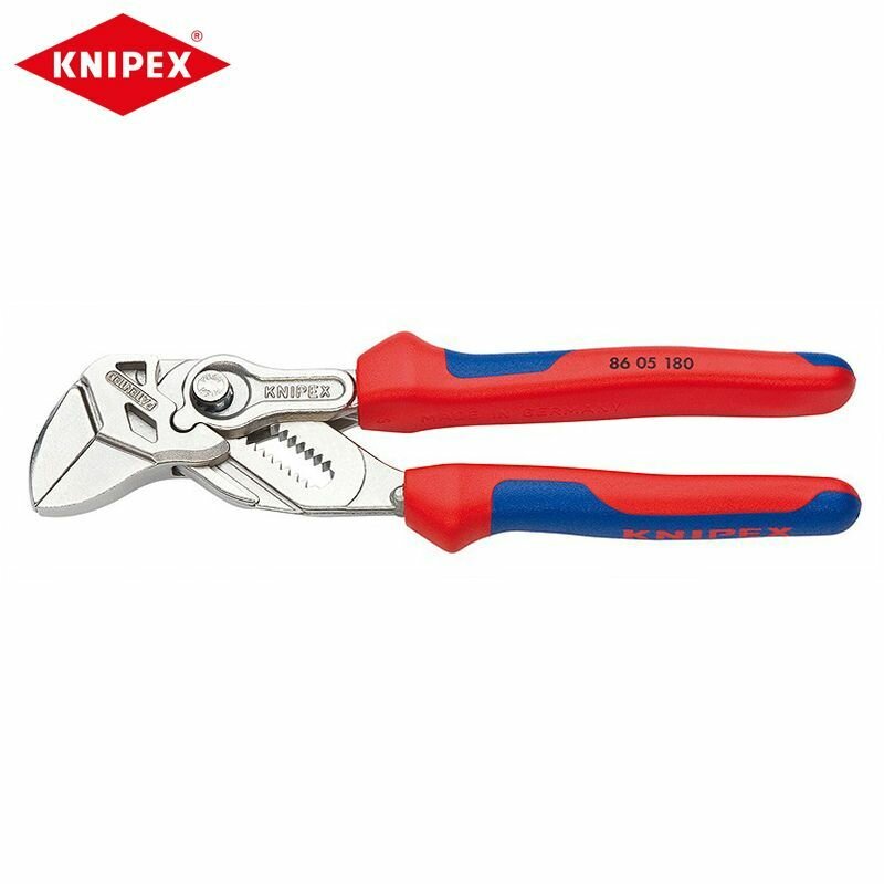 KNIPEX Tools 86 05 180 Плоскогубцы Гаечный ключ Хром Многокомпонентный 7-1/4 дюйма Плоскогубцы с удобной рукояткой