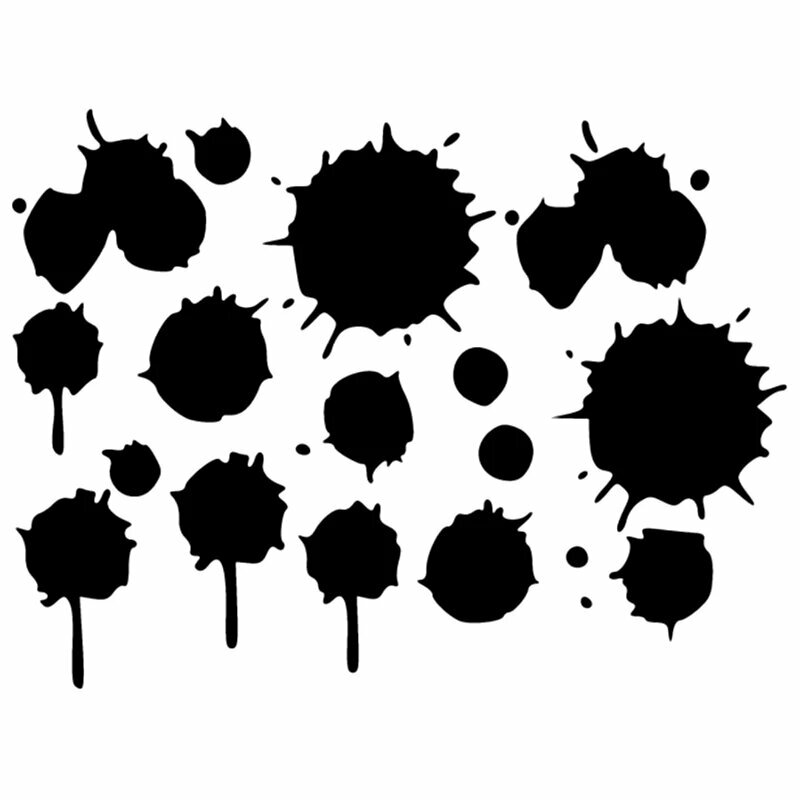 CK2903#20*15см наклейки на авто Набор клякс водонепроницаемые наклейки на машину CK2903 Black