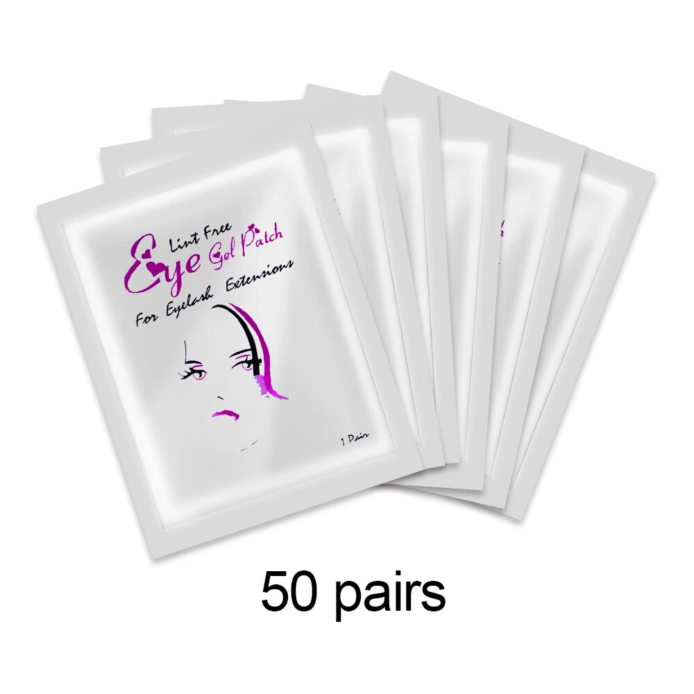 Патчи для ресниц 50 пар, Lint Free Eye Gel Patch