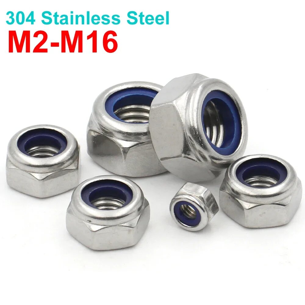 Самозапирающиеся гайки Zimir 5/10/20/50 шт. М2-М16 нержавеющая сталь M3 x50pcs