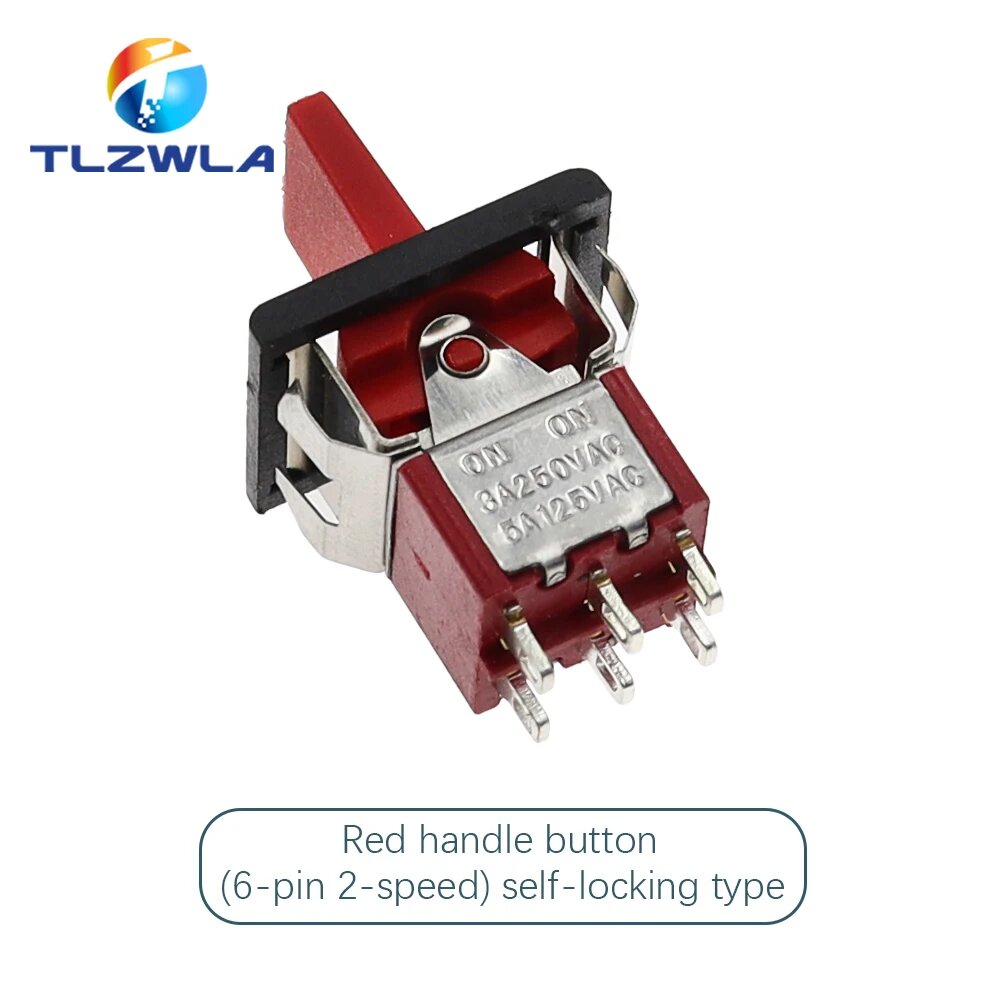 Переключатель 6-pin Red Reset TLZWLA SH T80-R