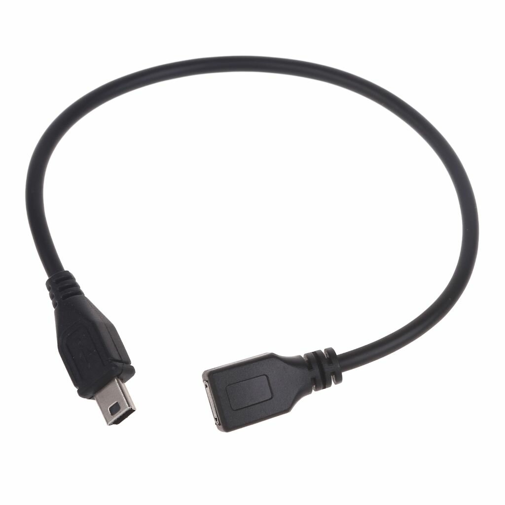 (1х) Кабель для зарядки аккумулятора с разъемом Micro USB Female на mini USB Male