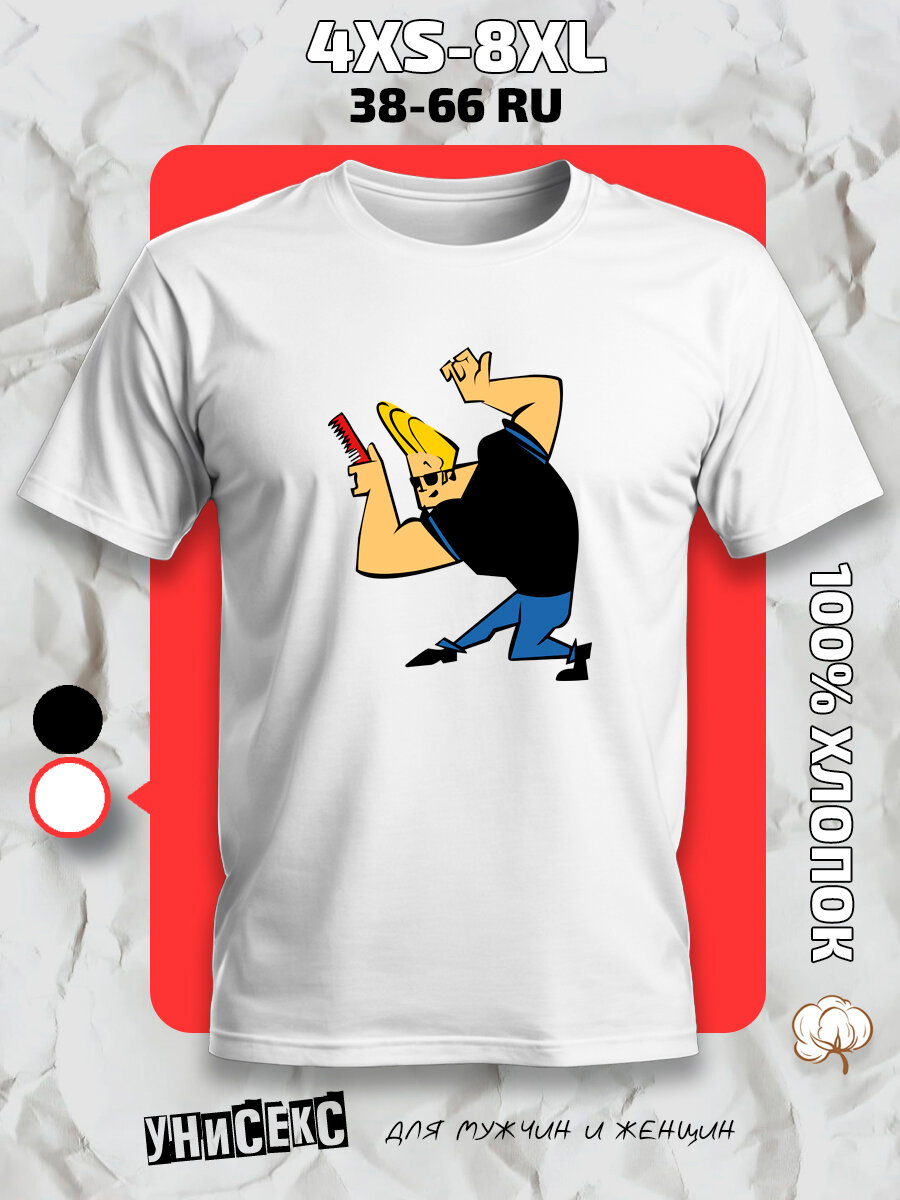 Футболка с принтом Джонни браво Johnny bravo