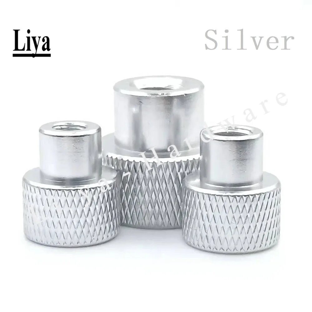 Ручные гайки алюминиевые M2-M6 M5 5pcs, Silver