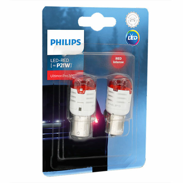 Лампы автомобильные светодиодные PHILIPS P21 LED красные 11498 U30R B2 PHILIPS-11498U30RB2