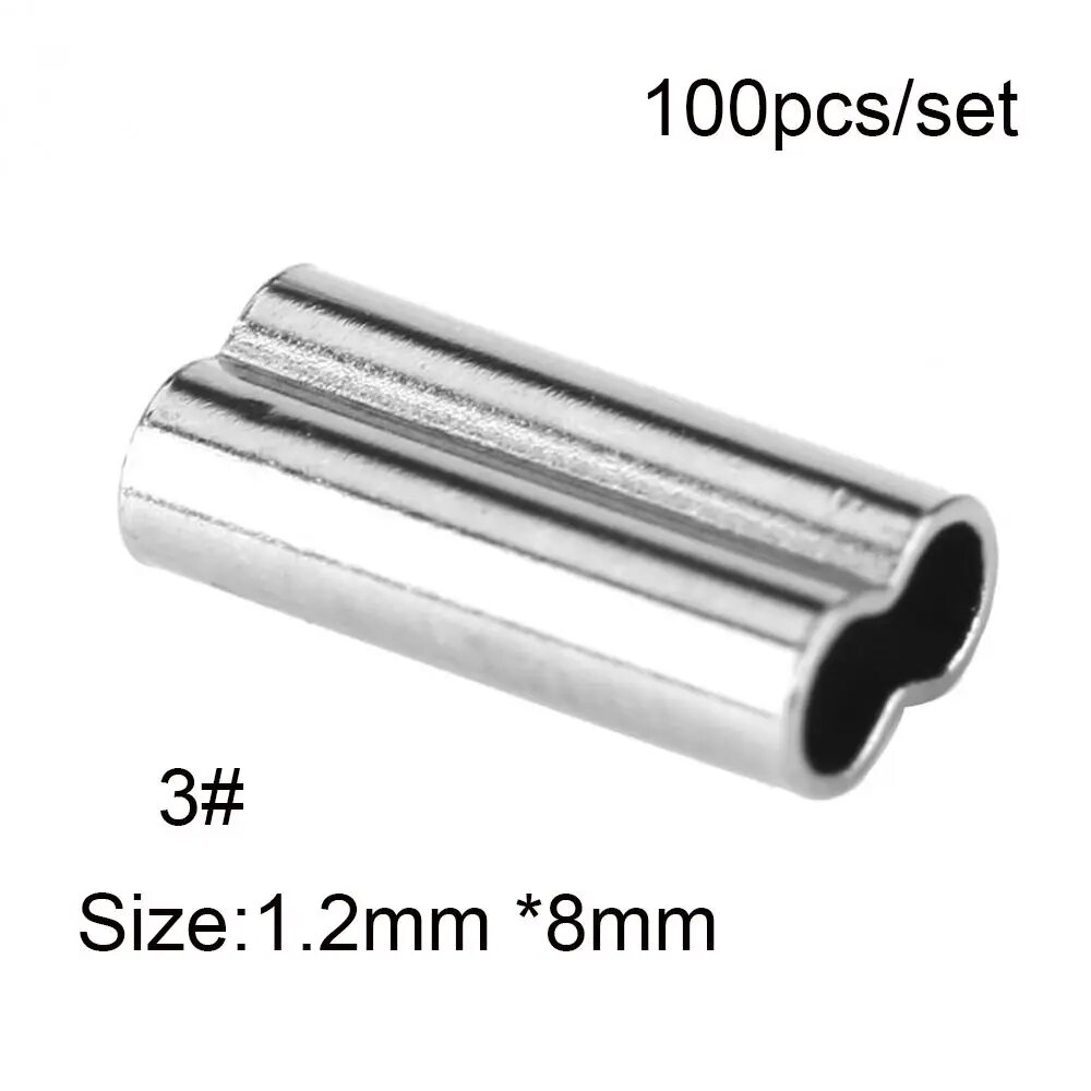 Латунные обжимные рукава 3# 1.2mm*8mm (100 шт.) Цвет: B