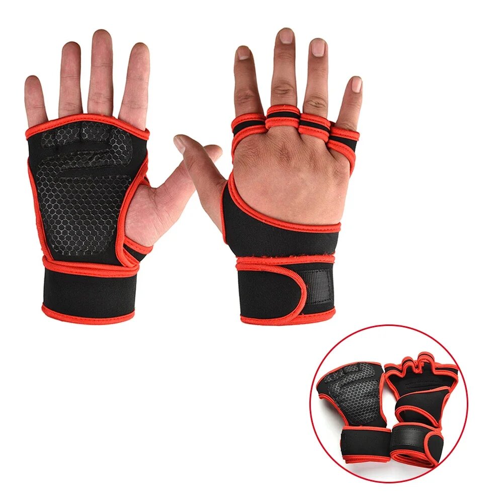 Перчатки для тренировок Fitness Gloves, XL, B-Red 3 IN 1