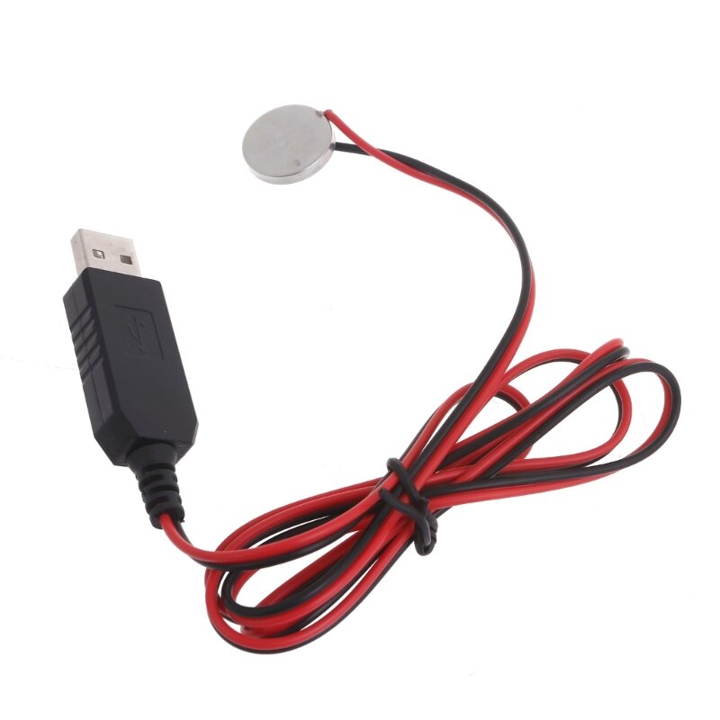 USB-кабель длиной 200 см для зарядки муляжа батареи CR2032 на 3 В, заменяющий батарейку-таблетку CR2032.