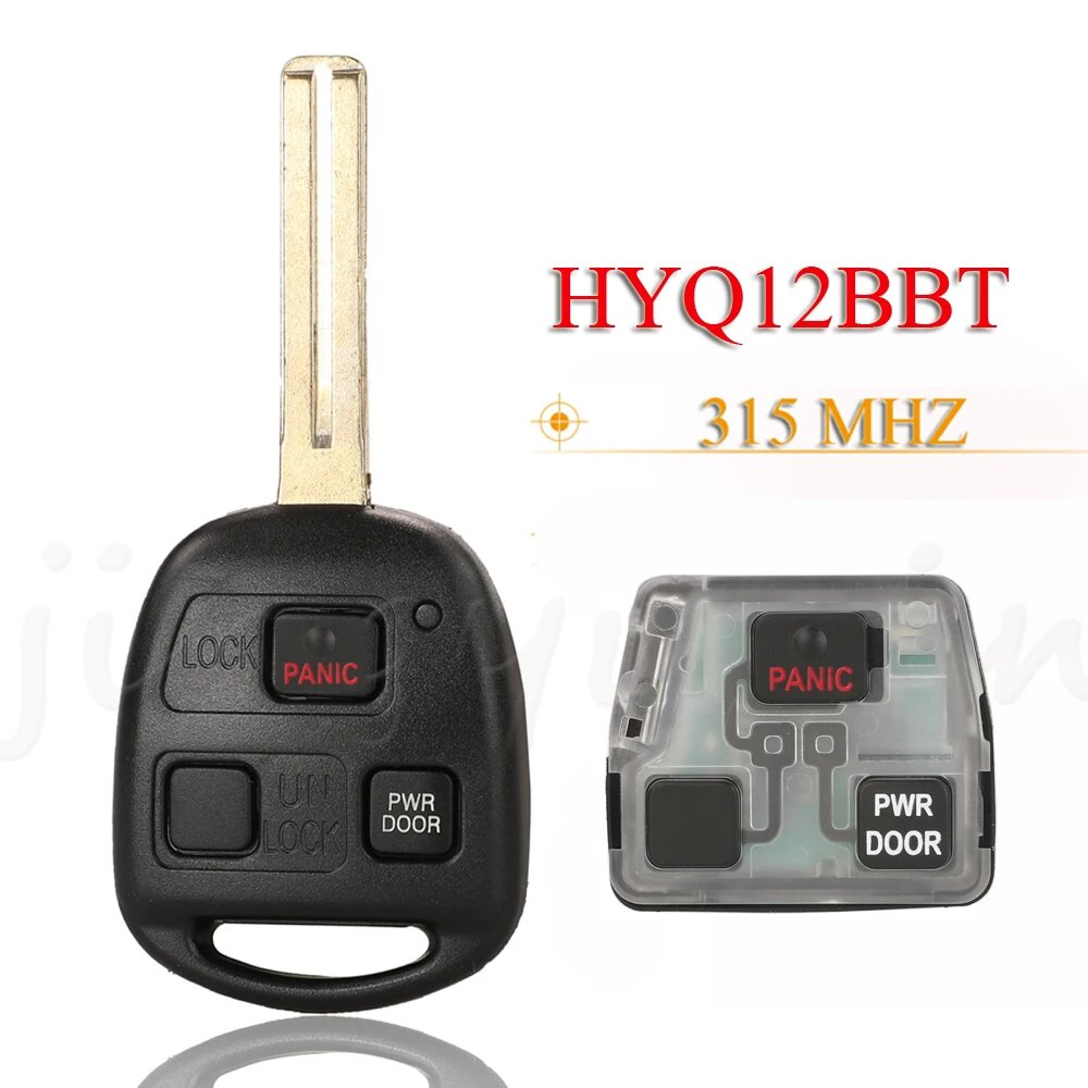 Jingyuqin 3 кнопки дистанционный ключ 315 МГц HYQ12BBT 4D68 чип для Lexus RX330 RX350 RX400h 89070-48821 с лезвием Toy40 No Chip