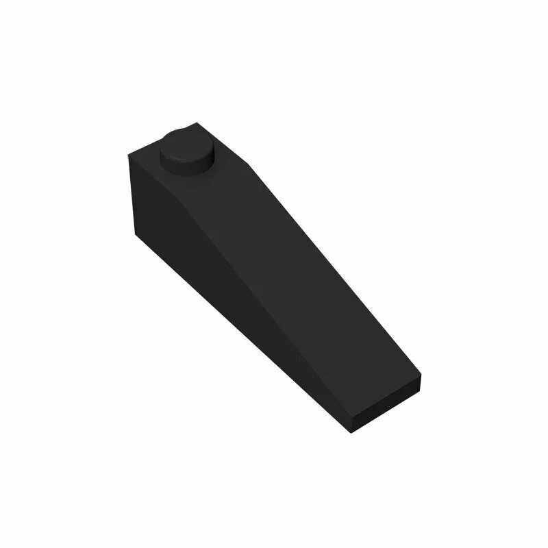 Черный наклонный блок Gobricks 4x1 Slope 18 (080)