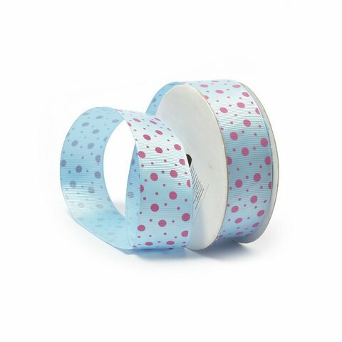 Лента декоративная IDEAL ширина 2,5 см, цвет голубой, 9,14 м
