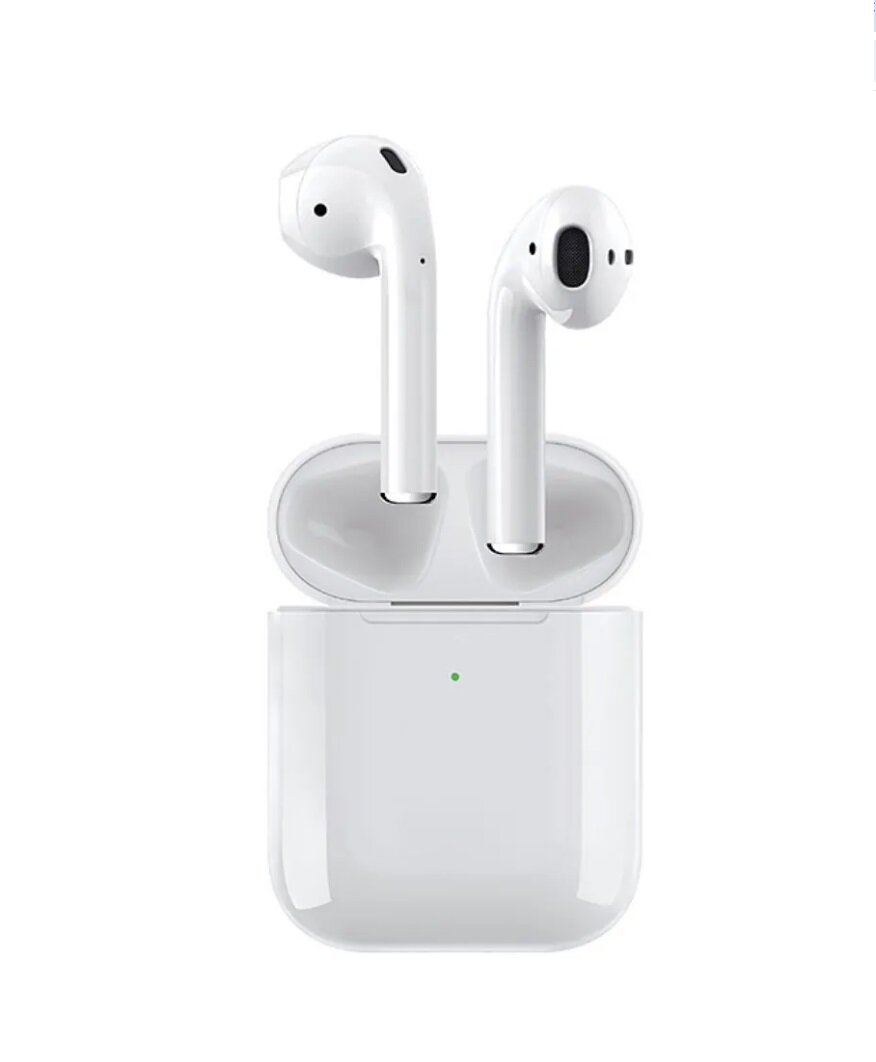 Наушники беспроводные Recci G200 Max Wireless Charging Qi, BT5.3, 250mAh/28mA, Белый + Чехол Baseus Silica Gel, Розовый