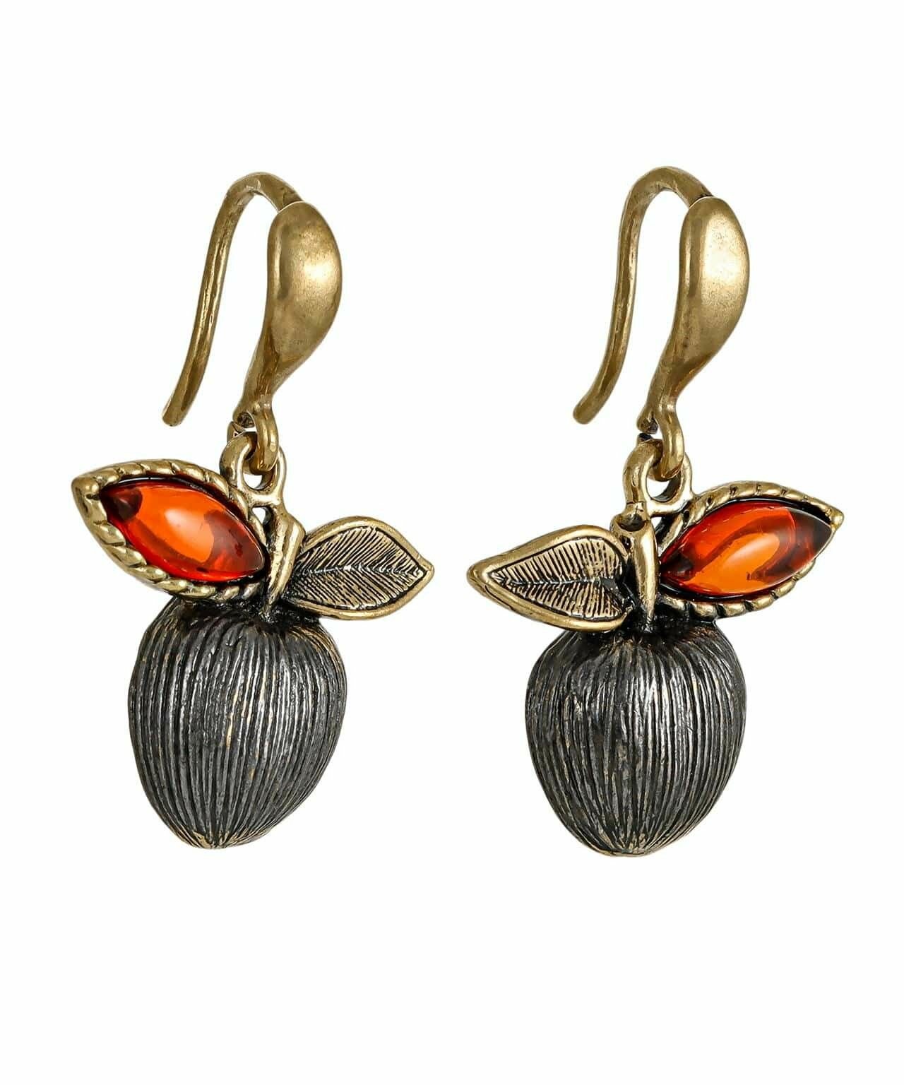 Серьги, янтарь