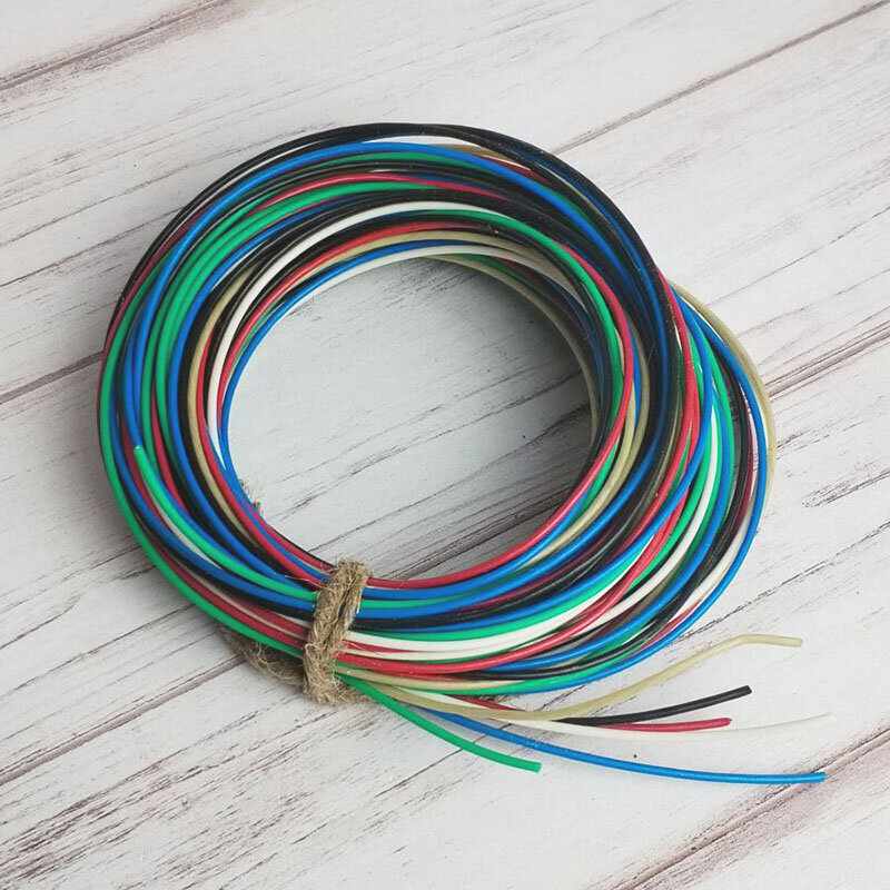 Провод монтажный медный МПО, сечение 0,5 мм2; 6 цветов/24 метра