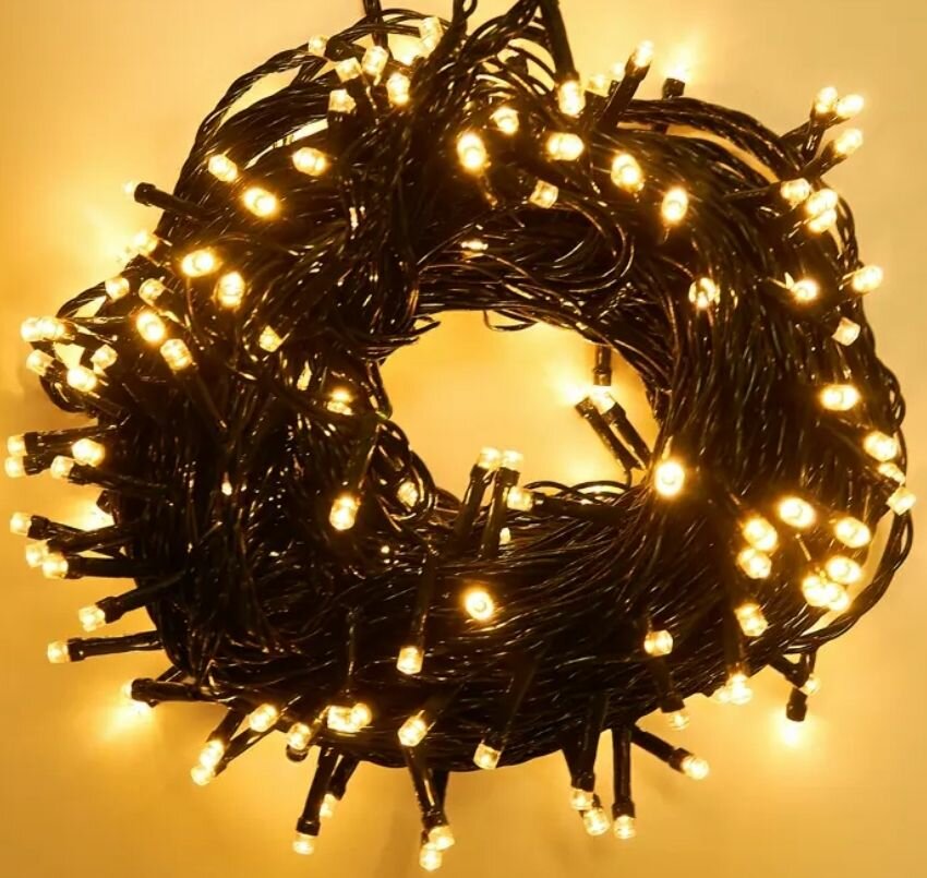 Электрогирлянда, жёлтый цвет 8 режимов работы