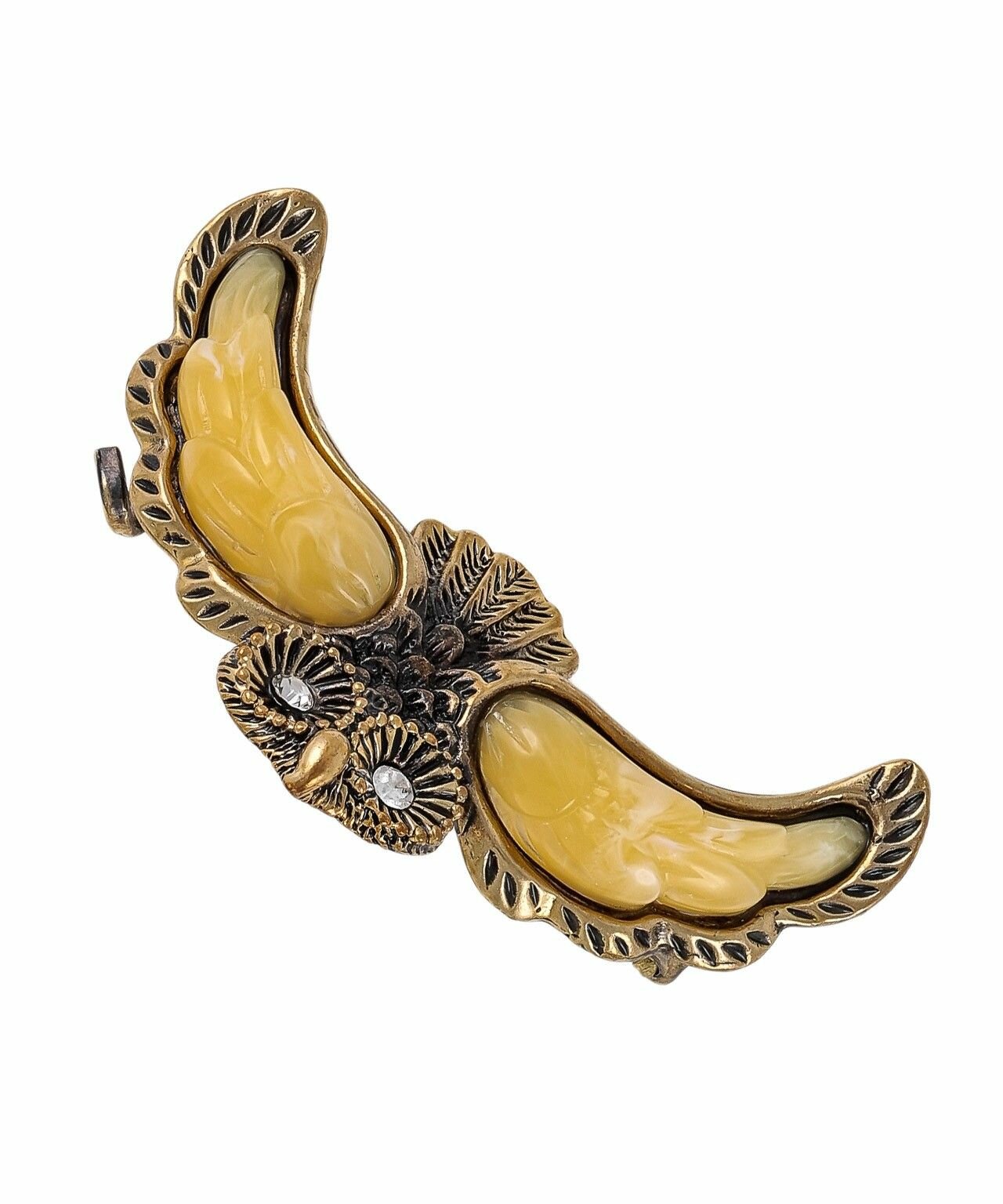 Брошь, янтарь