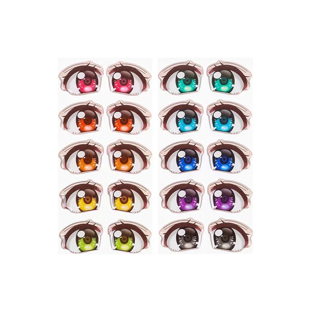 Стикеры глаза для кукол 10 пар style10, 15mm