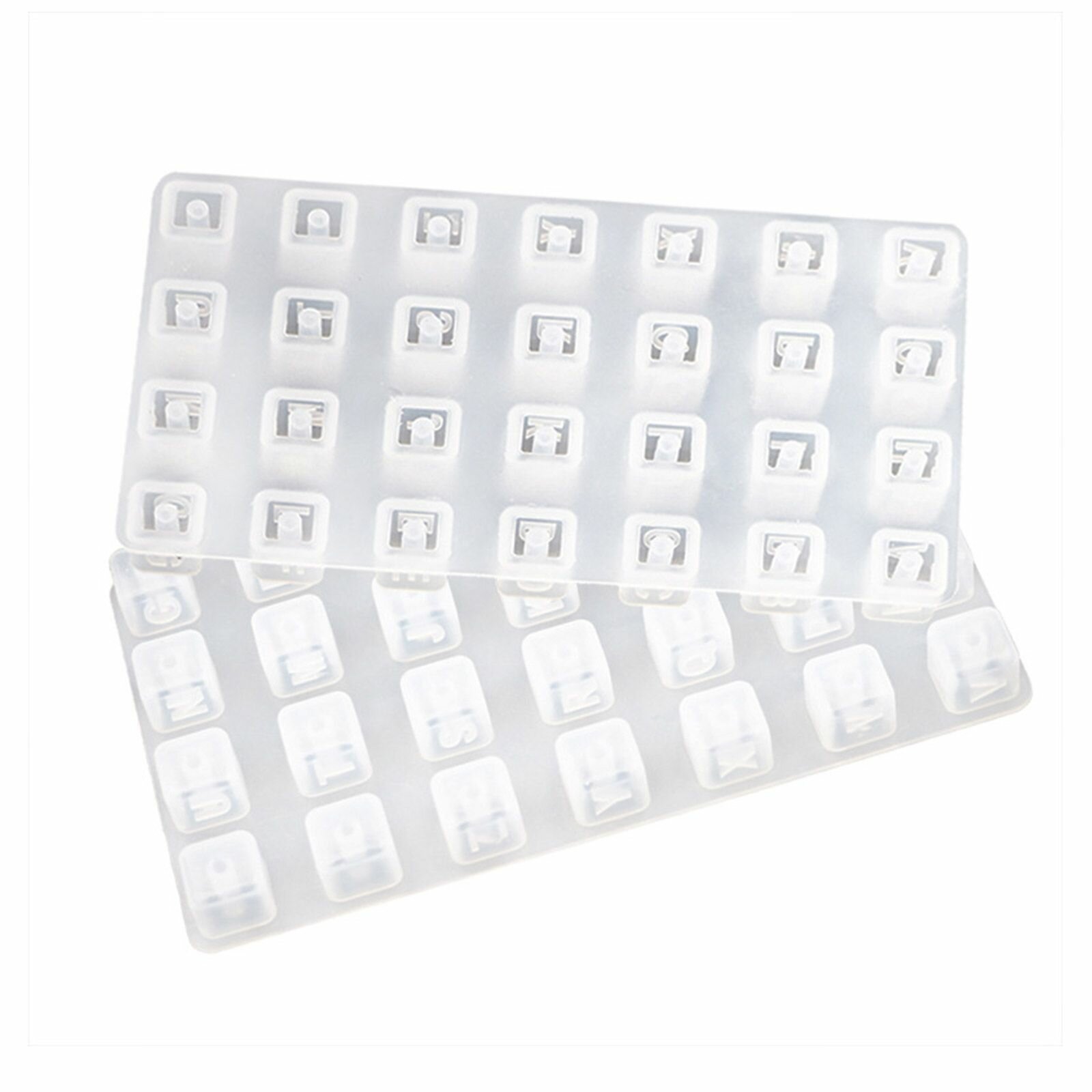 Набор из 2 частей, форма для браслета эпоксидной смолы diy crystal digital square letter с отверстиями