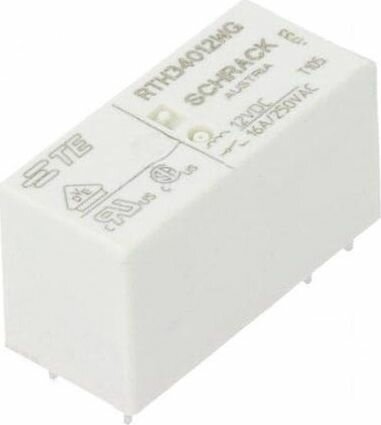 Реле TE Connectivity RTH34012WG электромагнитное SPST-NO Uобмотки 12ВDC 16A/250ВAC THT 1 шт