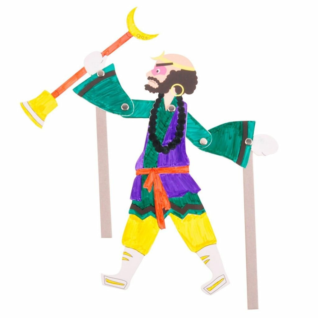 Набор материалов для детской живописи и теневого кукольного театра ручной работы "сделай сам"-Monk 04