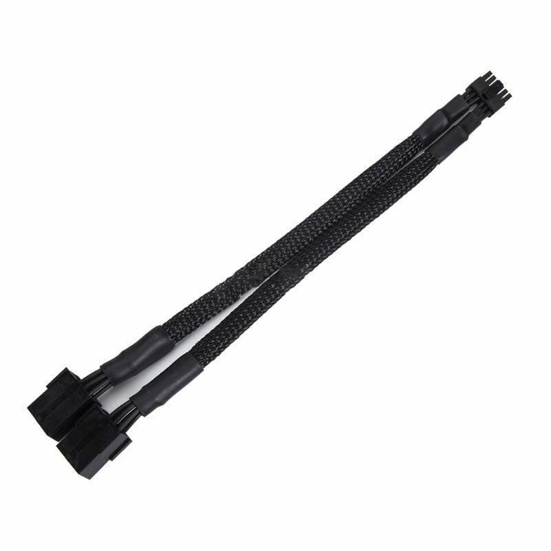 (1 шт.) Кабель-переходник для блока питания: 12-pin на 2 x 8-pin, в оплетке