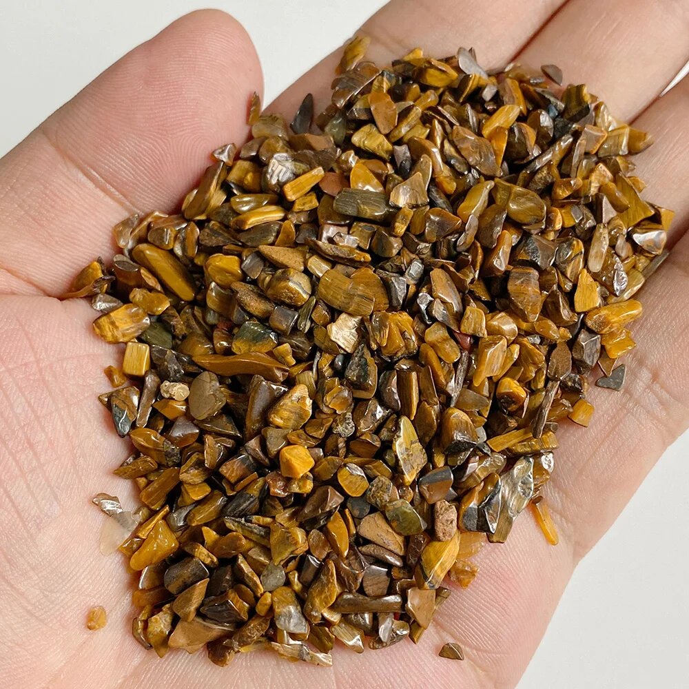 Гранатовые крошки 50 г FI0203 Коричневый, tiger eye stone