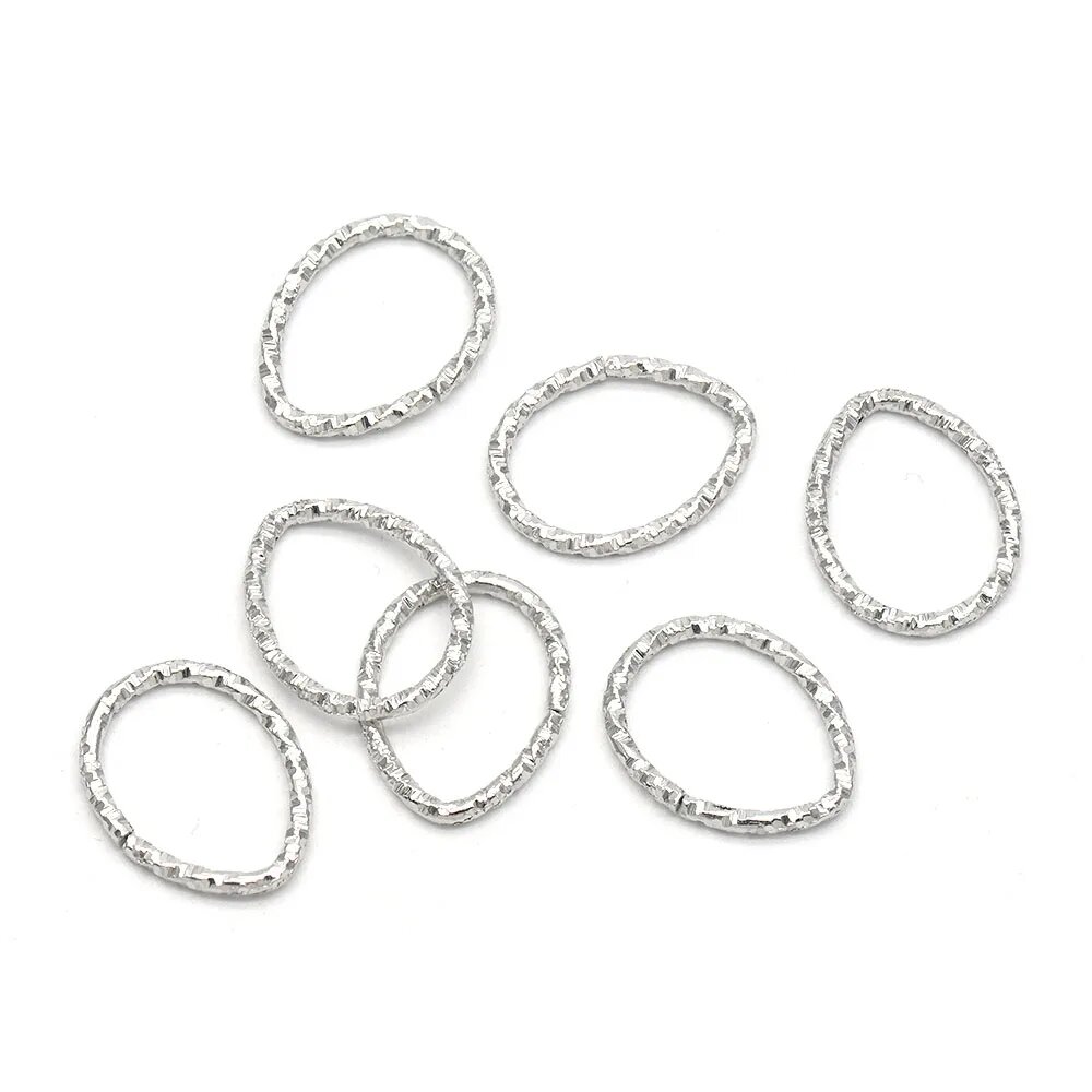 Соединительные кольца 18x14 мм, Dull Silver, 30 шт