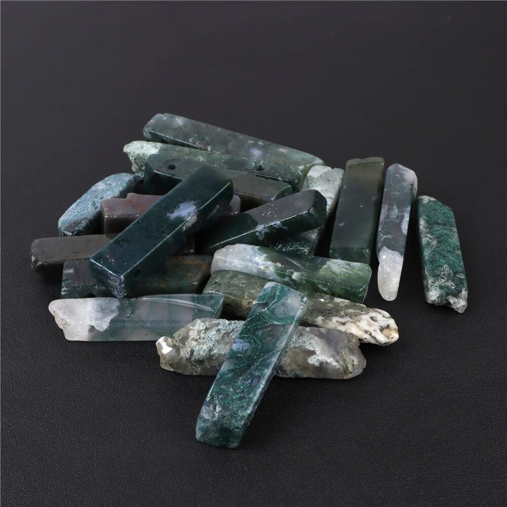Кристаллы кварц бусины Vinswet 5 шт Moss Agate