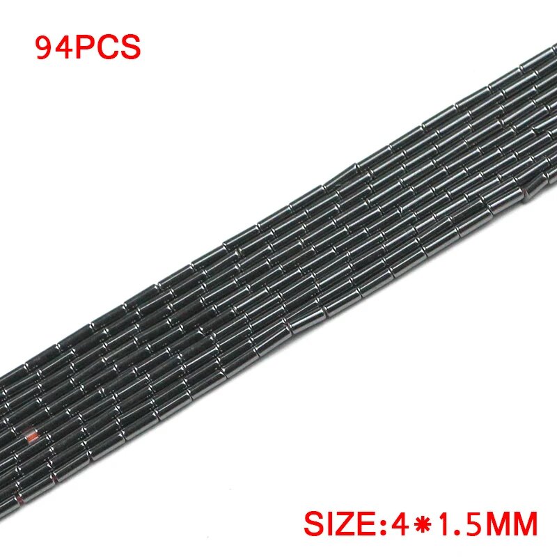 Бусины JHNBY черный гематит 1-8 мм 4x1.5mm 94pcs