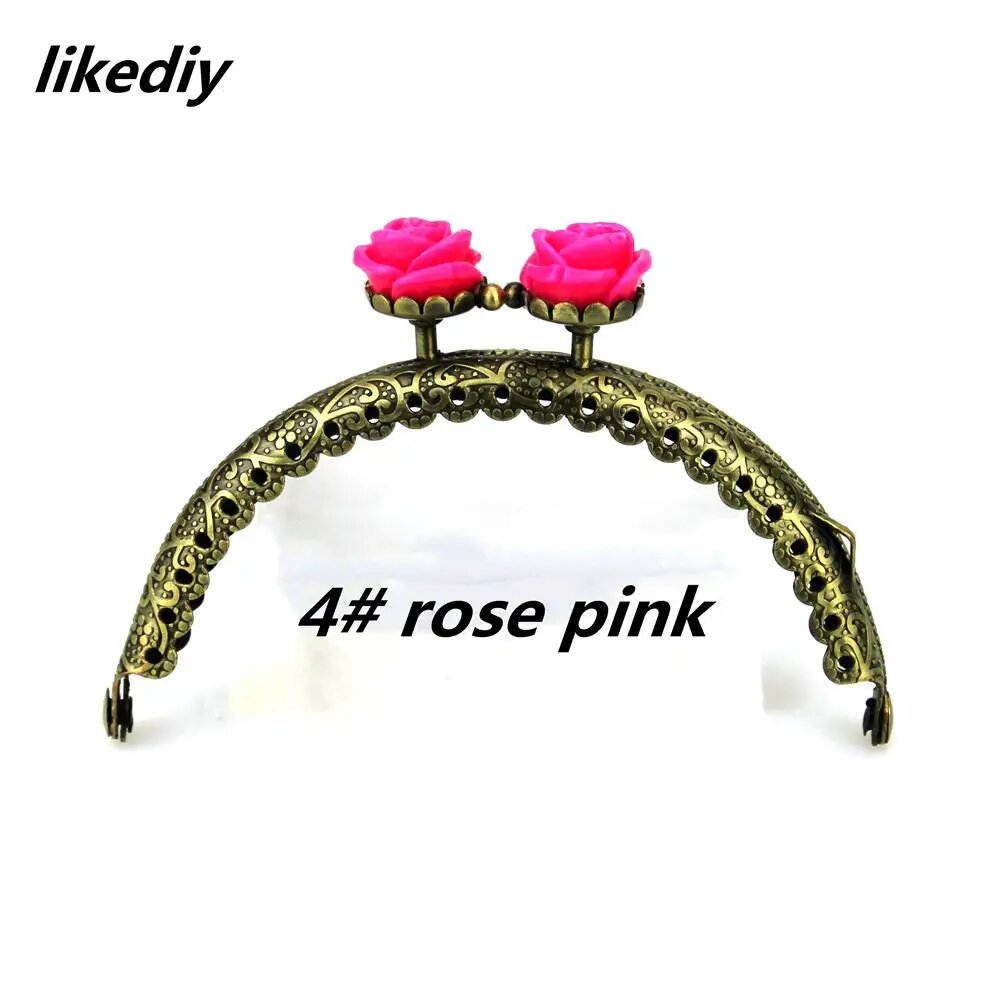 Розовый античный бронзовый каркас для сумки 8,5 см, 4 Rose pink