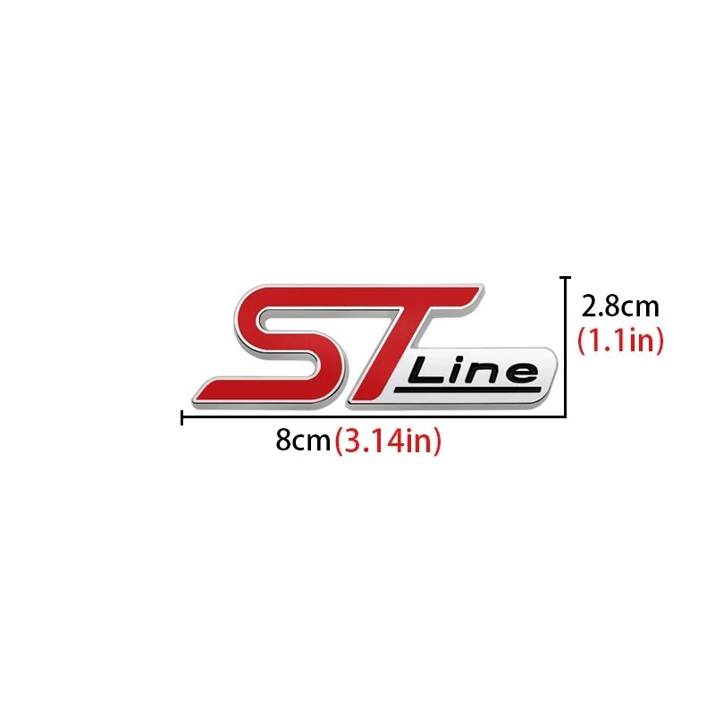 Эмблема Ford ST Line Silver Red — фото 1