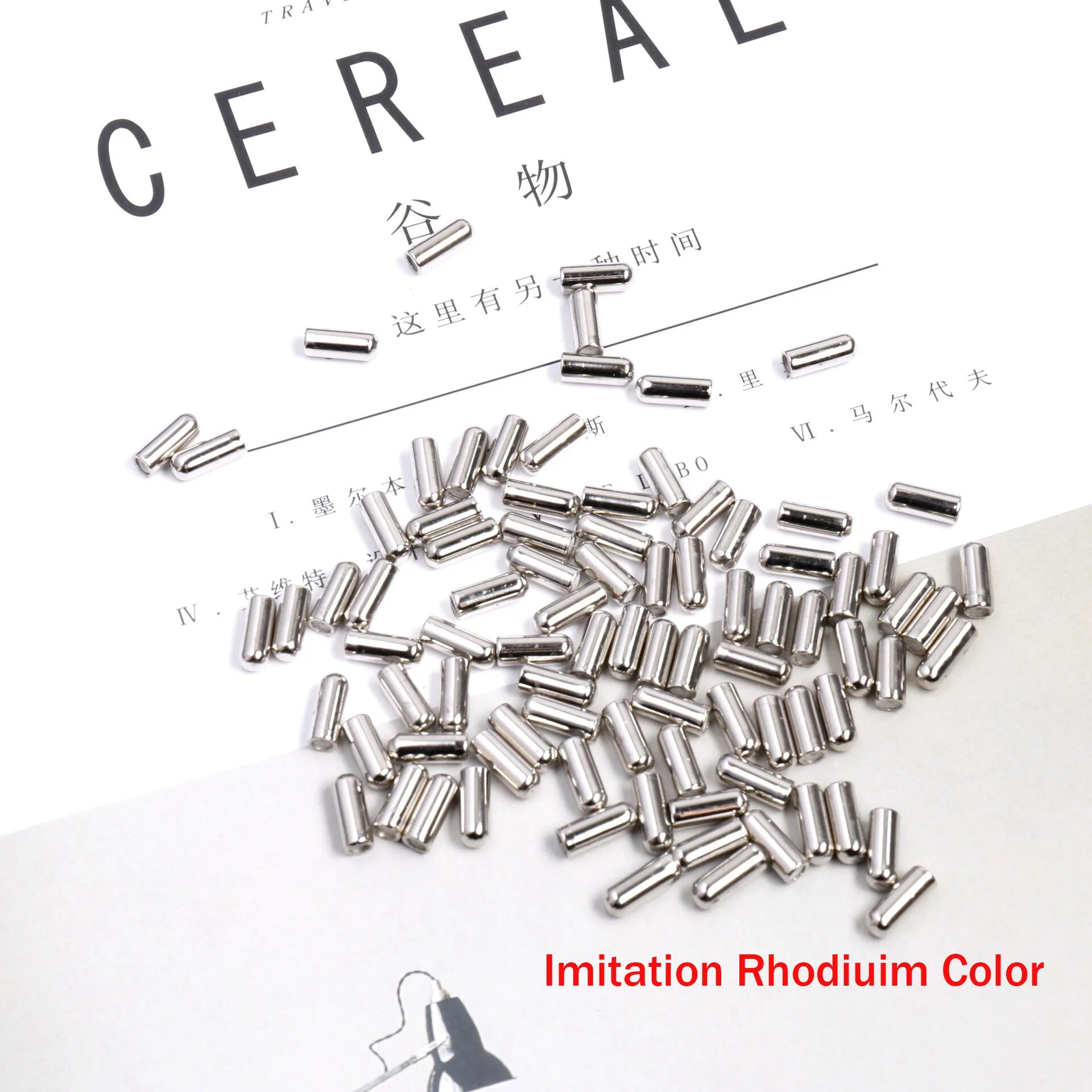 Заглушки для брошей, Imitation Rhodium, 50 шт