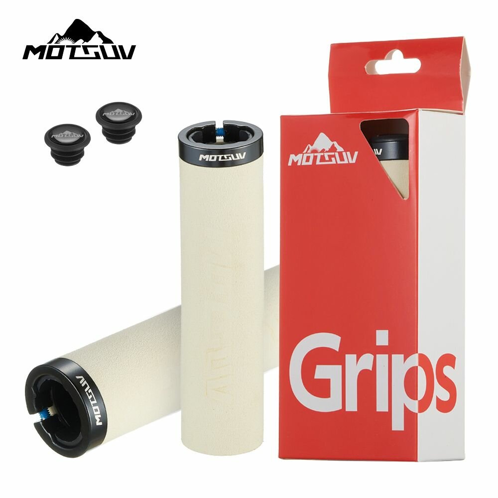 Motsuv, Грипсы, горный велосипед, Губковые материалы, С крышкой, Тело белое.