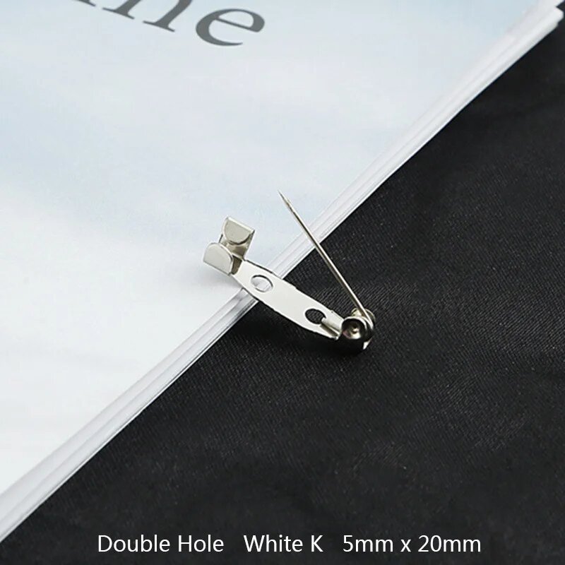 Булавки для брошей White K 5mm x 20mm, Белый
