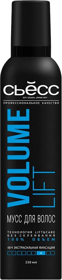Мусс для укладки волос СЬĔСС Volume Lift Объем, экстрасильная фиксация, 250мл