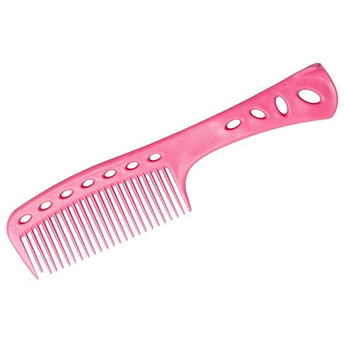 Расческа Y.S. Park YS-601 Pink, с разделителем прядей, профессиональный инструмент