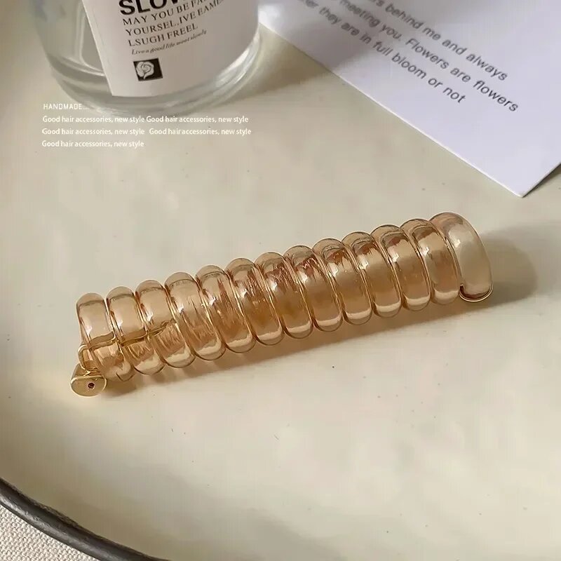Заколка для волос золотистая, спираль, Color: tm rf