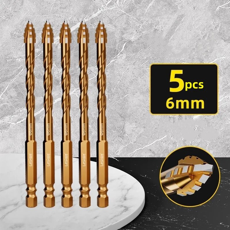 5 сверл для плитки 6 мм