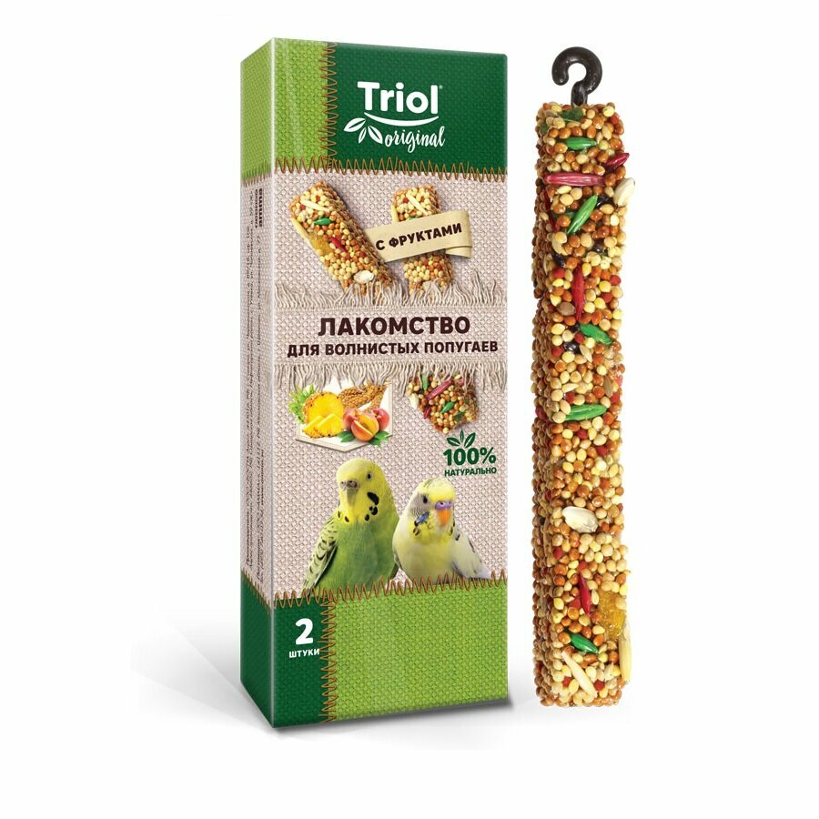 Лакомство Triol ORIGINAL палочки с фруктами для волнистых попугаев (2 шт)