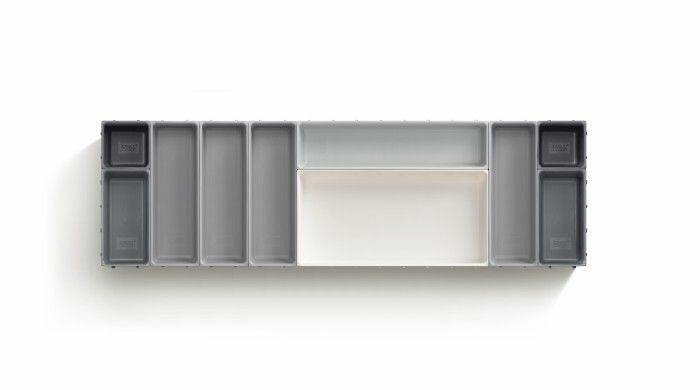 Органайзер - Joseph Joseph Blox, из 10 элементов, 5 х 52,6 х 43,9 см, из пластика, серый, 85200