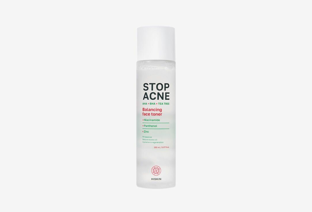 Тонер для лица HISKIN AHA + BHA + TEA TREE STOP ACNE 150 мл